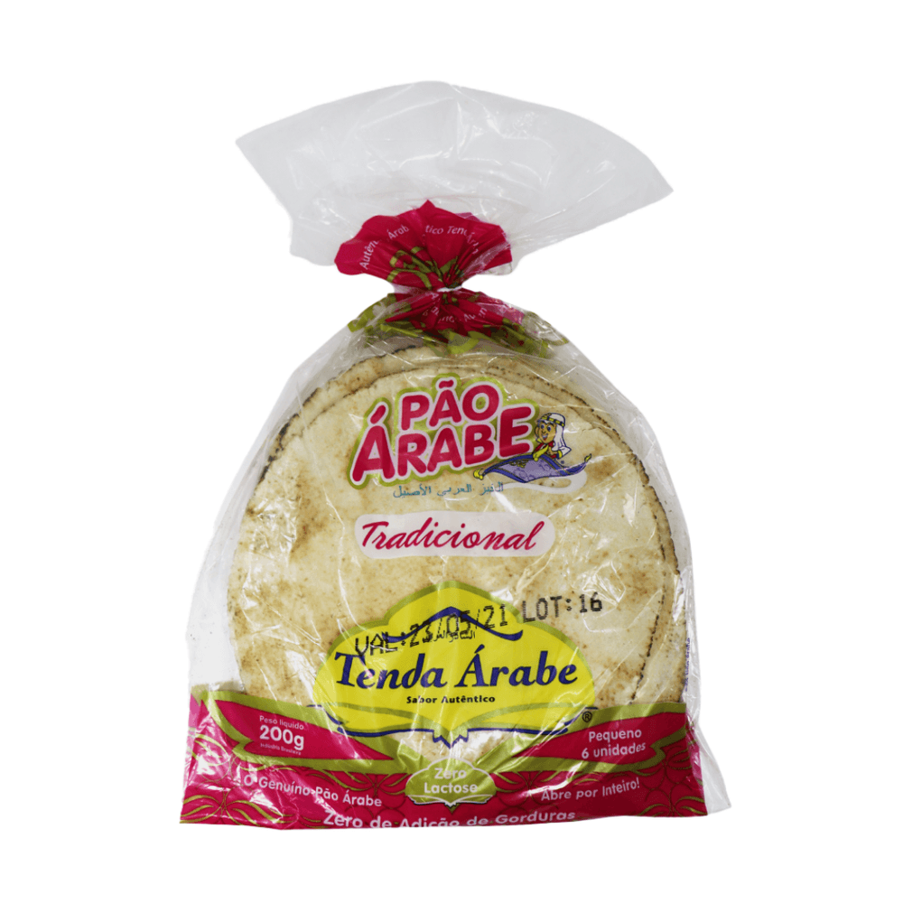 Pão Árabe Pequeno Tradicional Com - 6 Unidades Tenda Árabe 200g - Casas ...